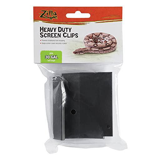 Zilla Heavy Duty Terrarium Screen Clips Large black | REPTILE FACTORY SOCAL